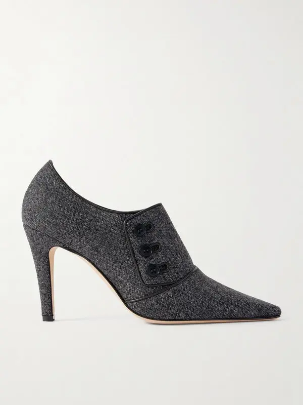 Manolo Blahnik Perluja 90 Tweed Pumps