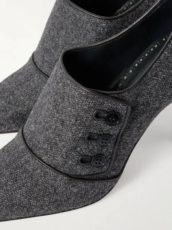 Manolo Blahnik Perluja 90 Tweed Pumps