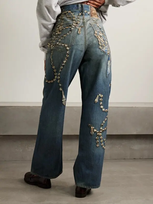 Acne Studios Trompe L'oeil Printed Wide-leg Jeans