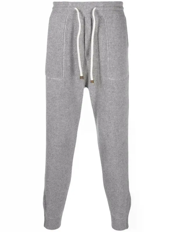 Brunello Cucinelli Ribbed-knit Cashmere Sweatpants