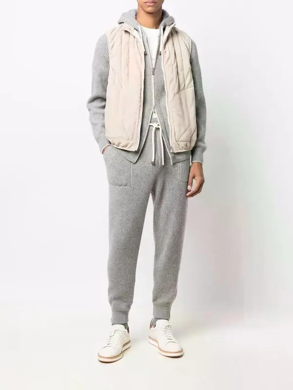 Brunello Cucinelli Ribbed-knit Cashmere Sweatpants