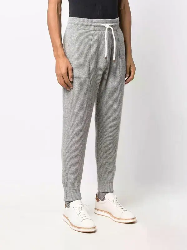 Brunello Cucinelli Ribbed-knit Cashmere Sweatpants