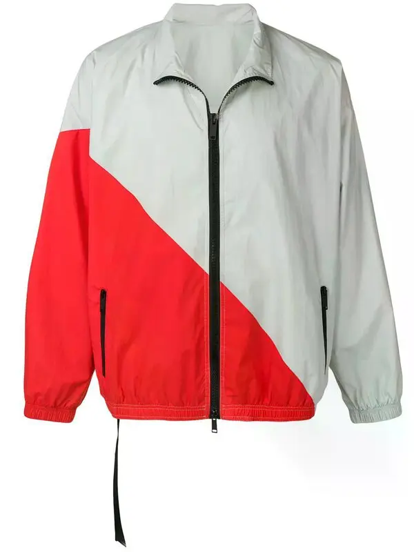 BEN TAVERNITI UNRAVEL PROJECT Contrasting Panels Windbreaker - Grey