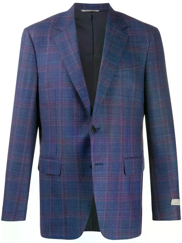 Canali Single-breasted Plaid Blazer