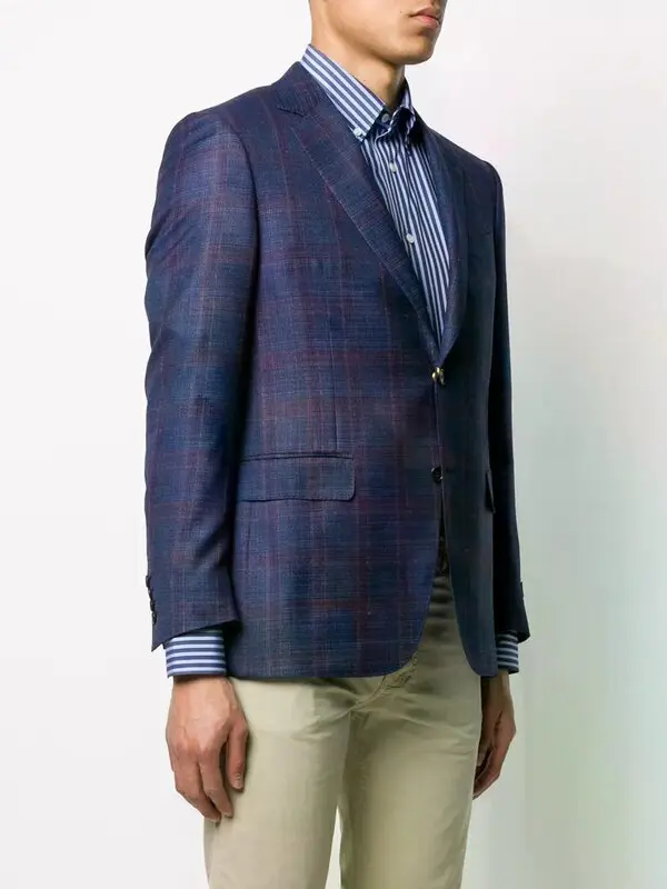 Canali Single-breasted Plaid Blazer