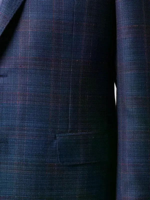 Canali Single-breasted Plaid Blazer