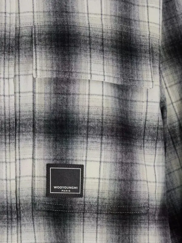 WOOYOUNGMI Logo-patch Check-pattern Shirt