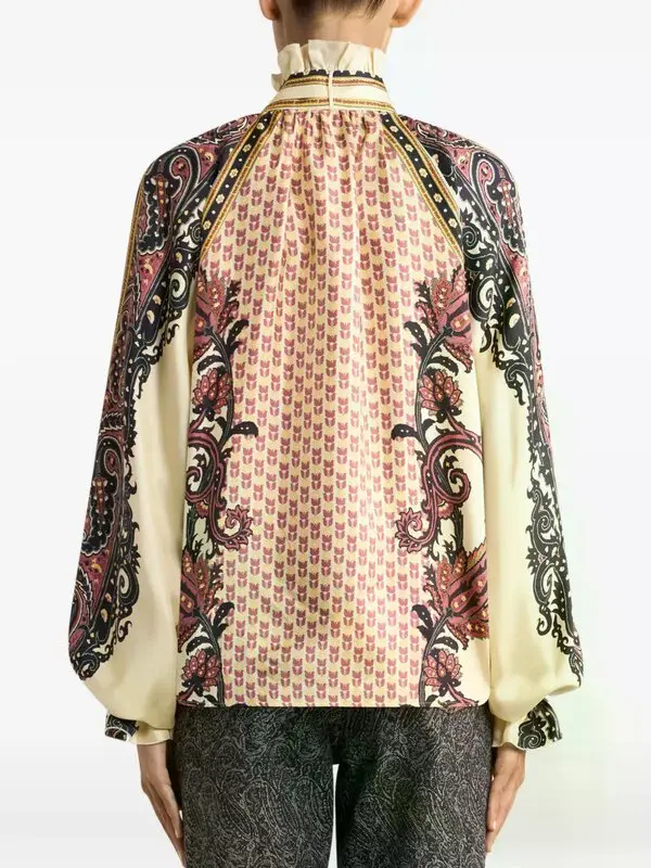 Etro Printed Silk Blouse - Neutrals