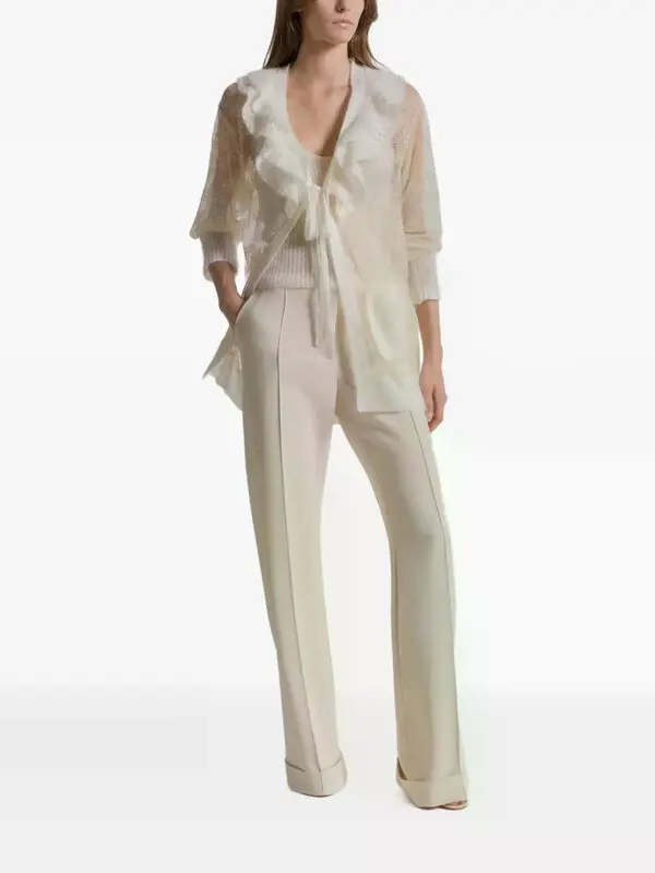 Alberta Ferretti Ruffled-collar Cardigan