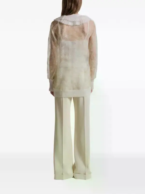 Alberta Ferretti Ruffled-collar Cardigan