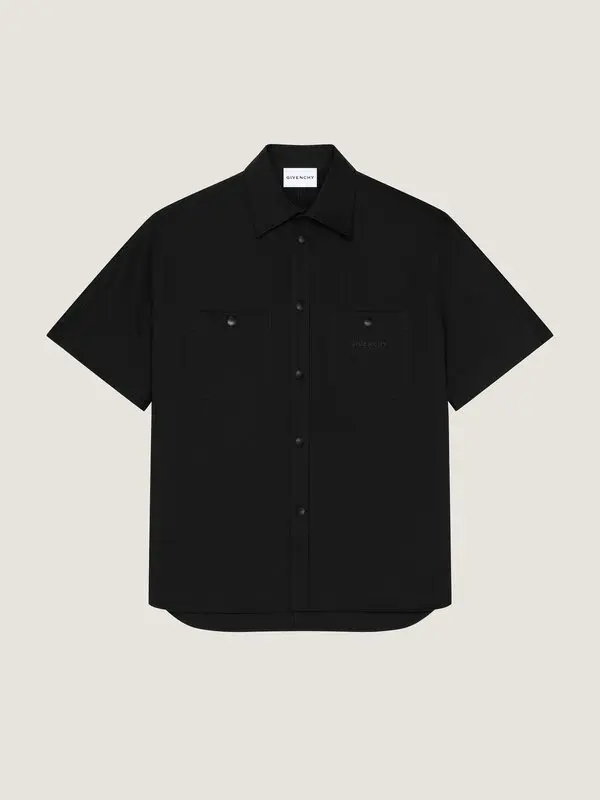 Givenchy Couture Seam Shirt In Cotton With Paris Patch - Black