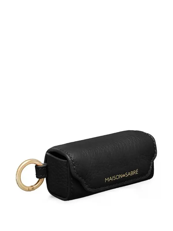MAISON DE SABRE Leather Lipstick Charm - Black