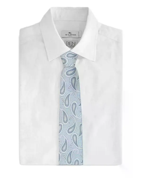 Etro Paisley Jacquard Tie - White