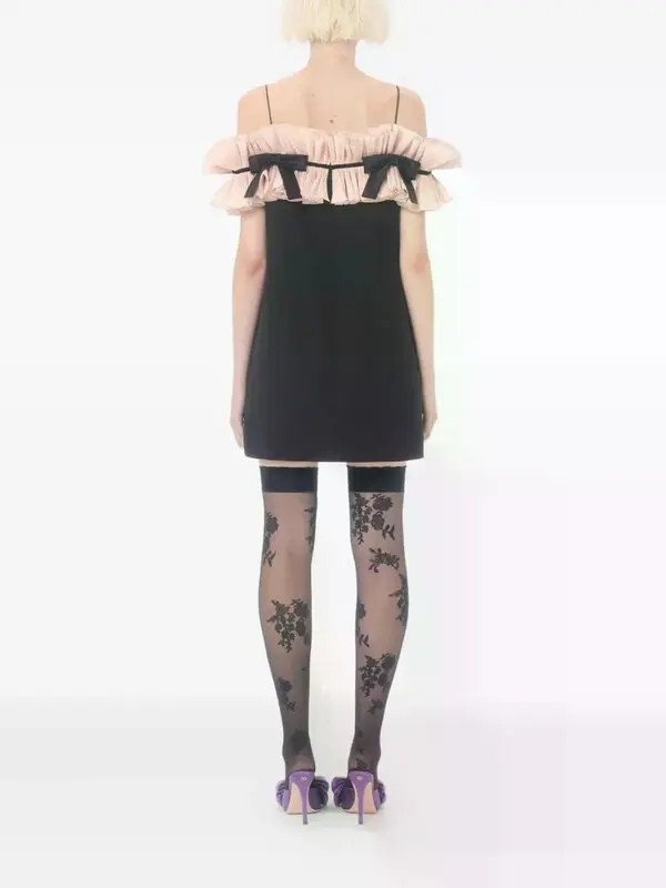 Valentino Garavani Crepe Couture Pleated Bow Mini Dress