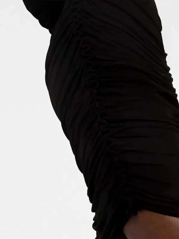 Saint Laurent Ruched V-neck Minidress