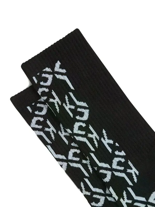 Karl Lagerfeld Monogram-pattern Crew Socks