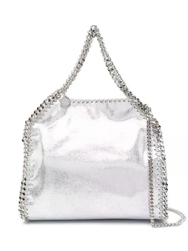 Stella McCartney Falabella Metallic-finish Tote - Silver