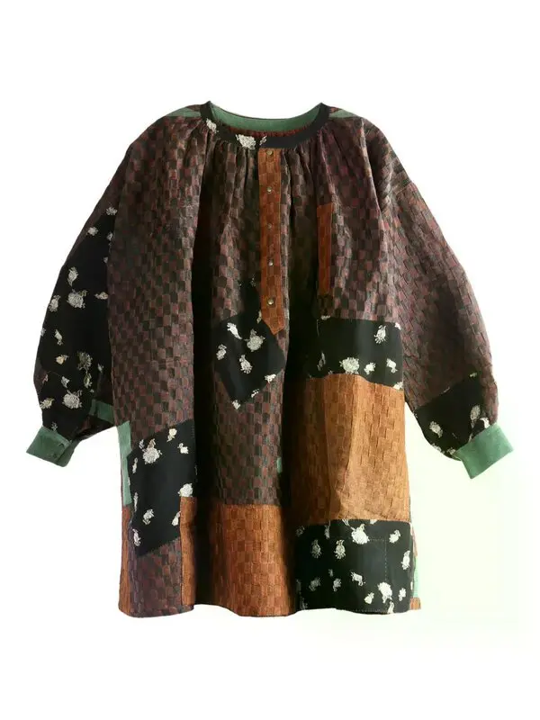 COMMUNS Checks Patchwork Top