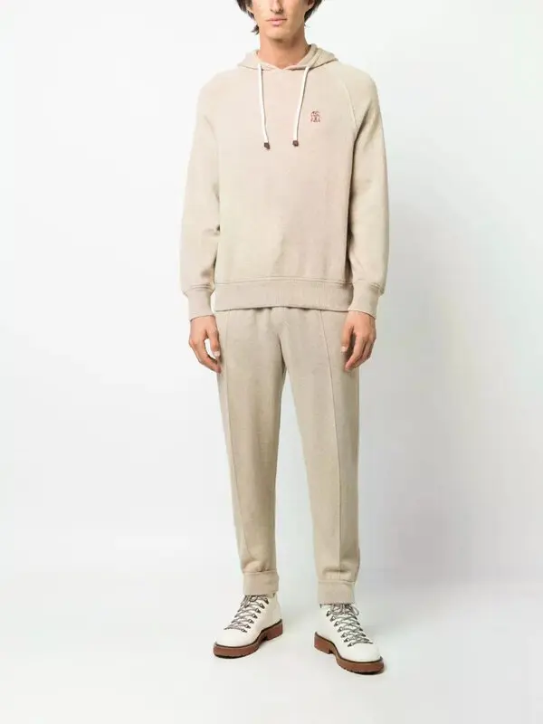 Brunello Cucinelli Intarsia-knit Cashmere Track Pants