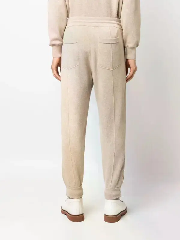Brunello Cucinelli Intarsia-knit Cashmere Track Pants