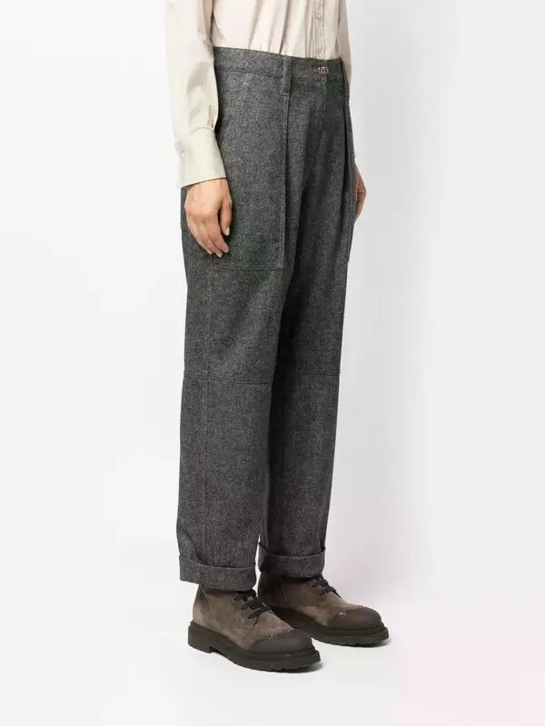 Brunello Cucinelli Cropped Wool-blend Trousers