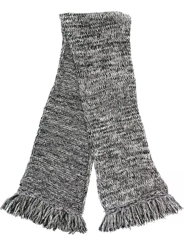 Aspesi Fringe-detail Wool Scarf - Black