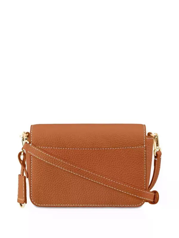 MAISON DE SABRE Mini Leather Flap Crossbody Bag - Brown