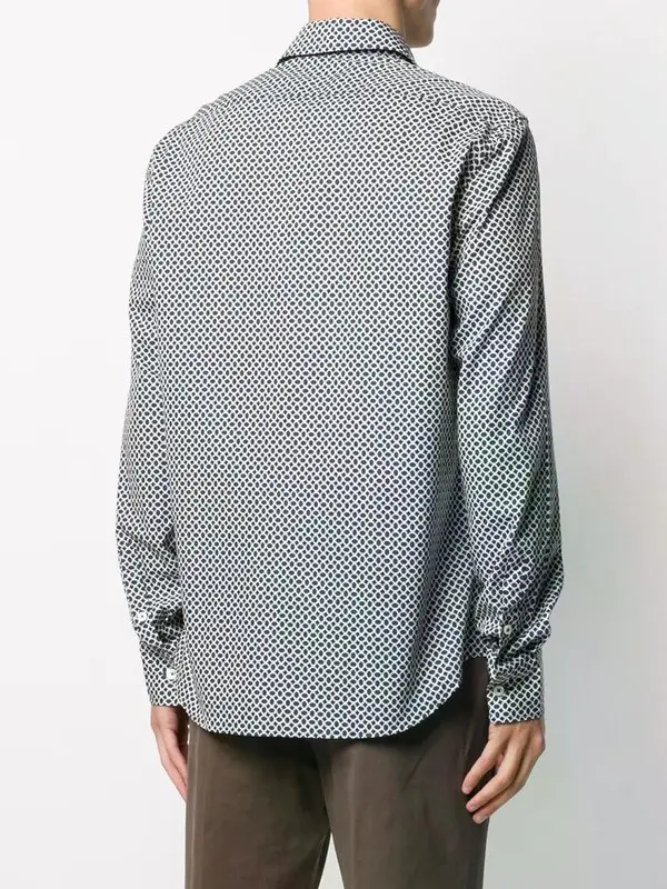 DELL'OGLIO Geometric Button-down Shirt