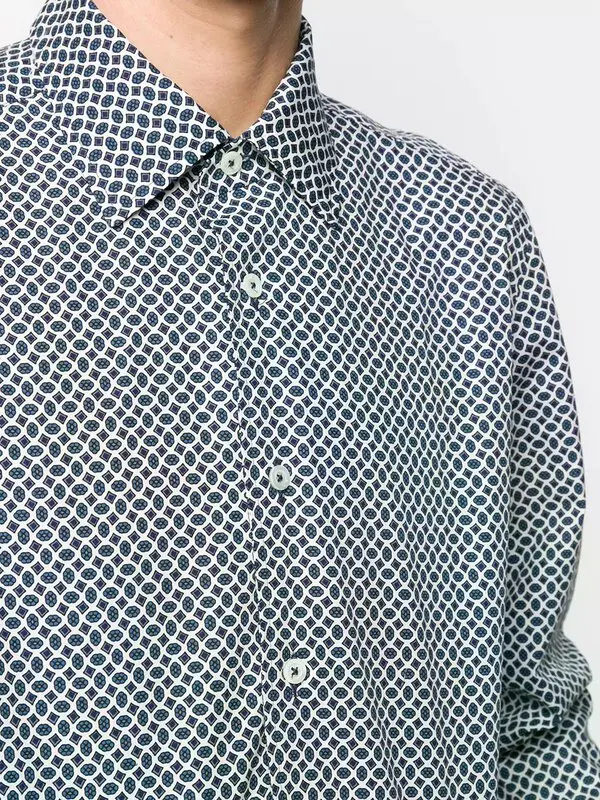 DELL'OGLIO Geometric Button-down Shirt
