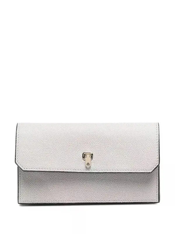 VALEXTRA Brera Long Leather Wallet - Grey