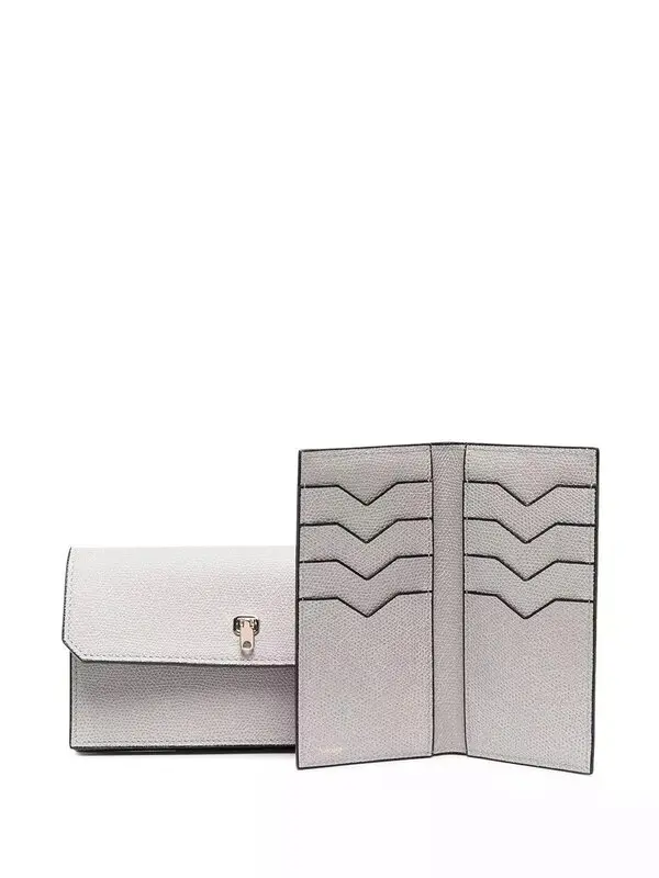 VALEXTRA Brera Long Leather Wallet - Grey