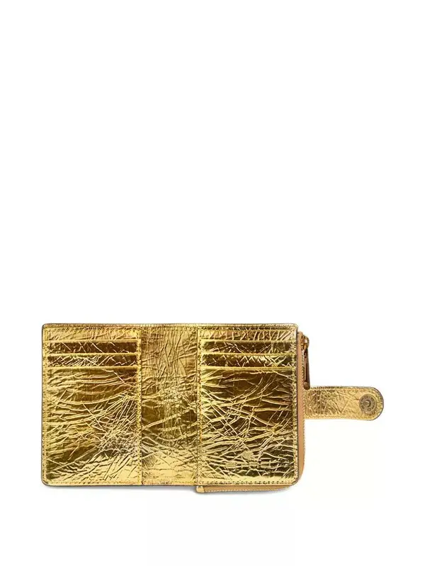Etro Laminated Leather Wallet - Gold