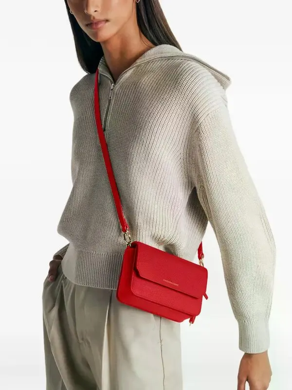 MAISON DE SABRE Mini Leather Flap Cross Body Bag