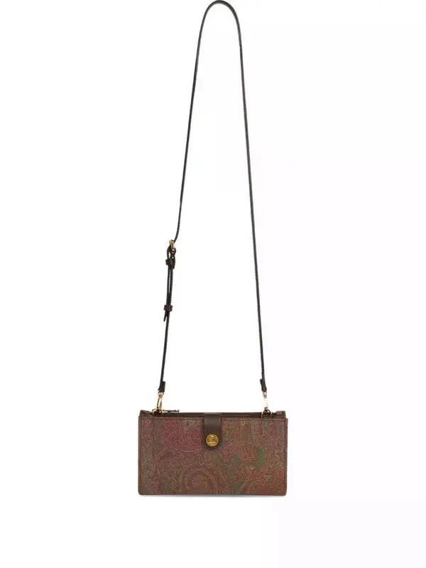 Etro Arnica Paisley Shoulder-strap Wallet - Brown