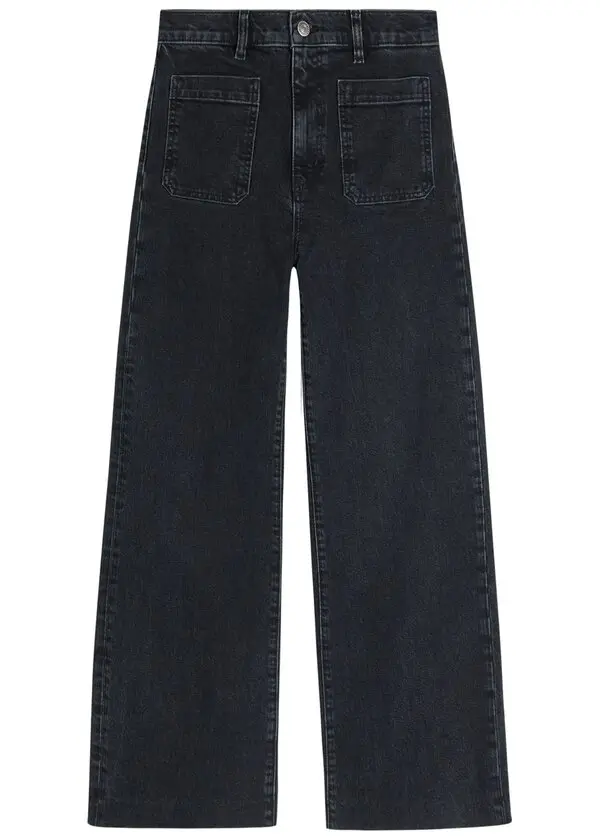 FRAME The Refined Wide-leg Jeans - Black