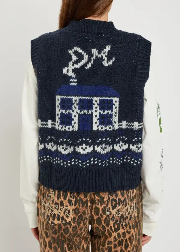 DAMSON MADDER Fair Isle Wool Vest