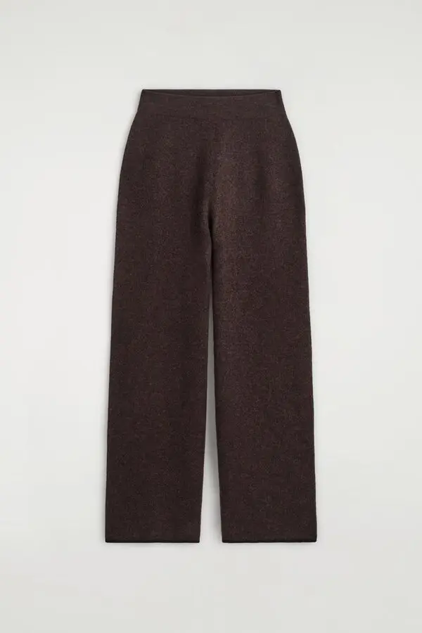 Cos Boiled Merino Wool Wide-leg Pants