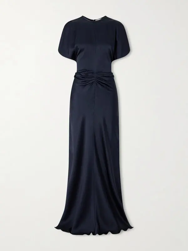 Victoria Beckham Satin Maxi Dress - Blue
