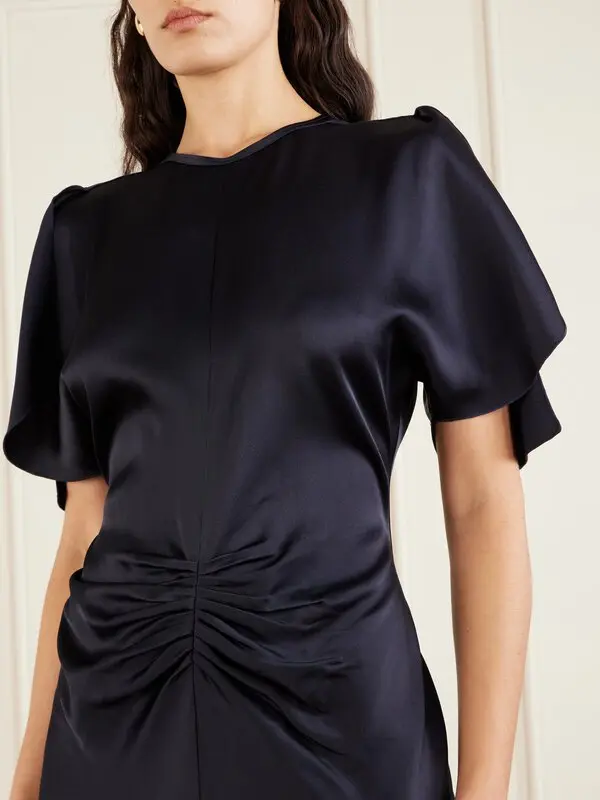 Victoria Beckham Satin Maxi Dress - Blue