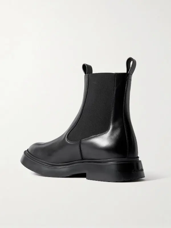 Proenza Schouler Bank Leather Chelsea Boots - Black
