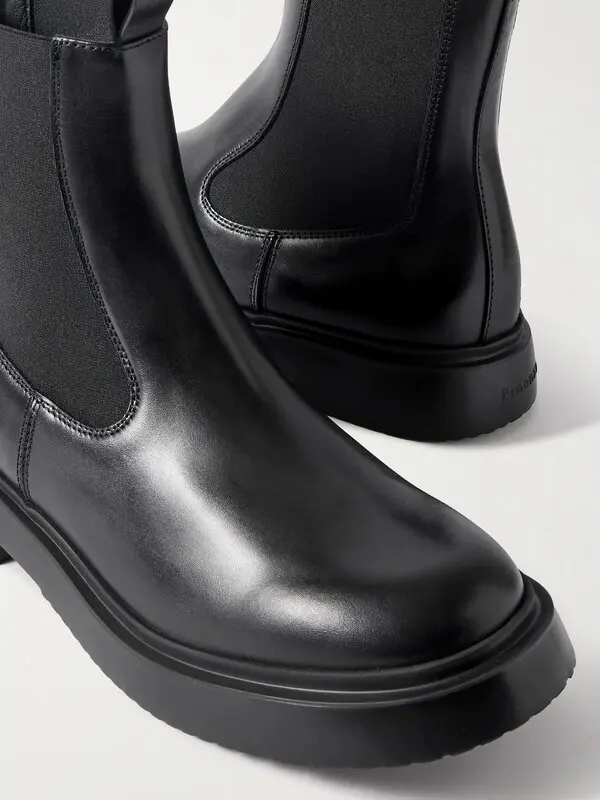 Proenza Schouler Bank Leather Chelsea Boots - Black