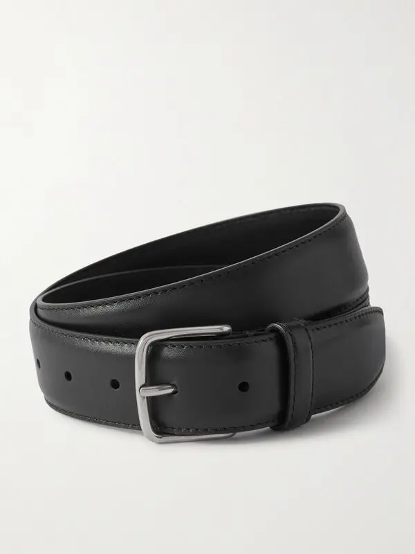 THE ROW Leather Belt - Black
