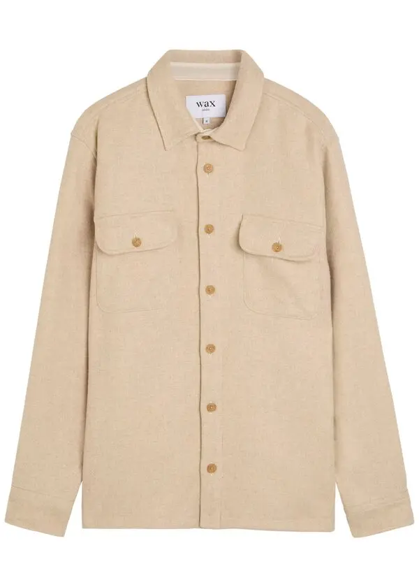 WAX LONDON Lomond Wool-blend Overshirt - Ecru