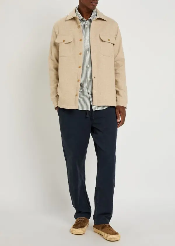 WAX LONDON Lomond Wool-blend Overshirt - Ecru