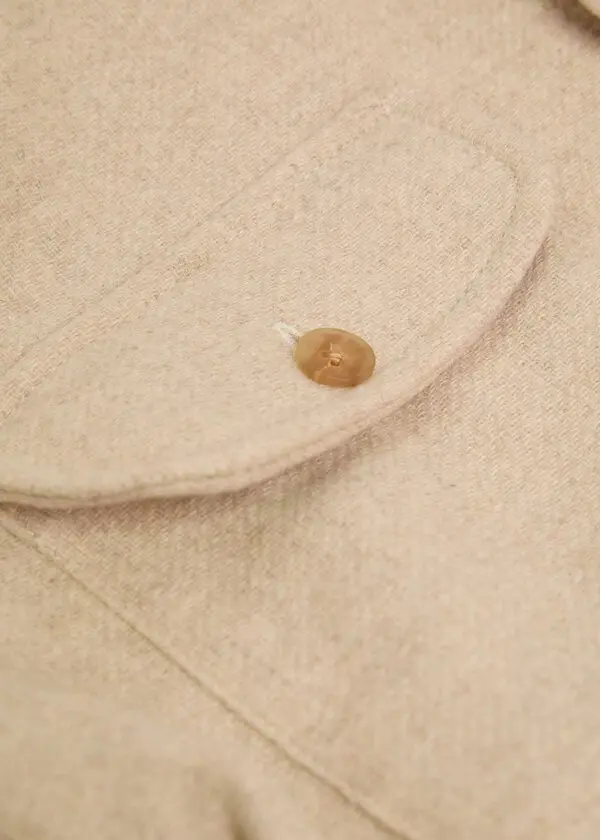 WAX LONDON Lomond Wool-blend Overshirt - Ecru