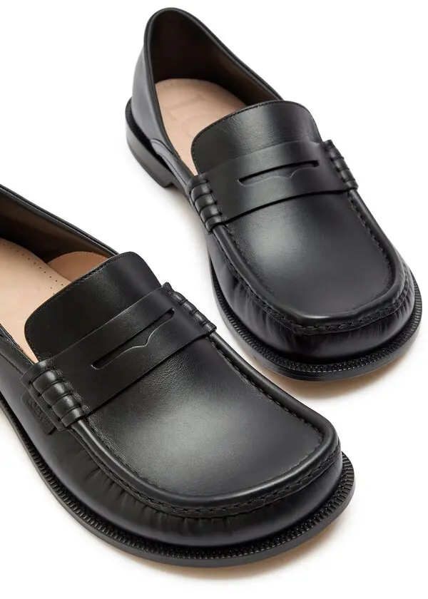 Loewe Campo Leather Loafers