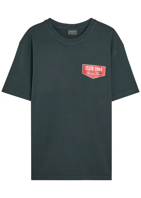 CLUB 1984 Racing Printed Cotton T-shirt - Grey