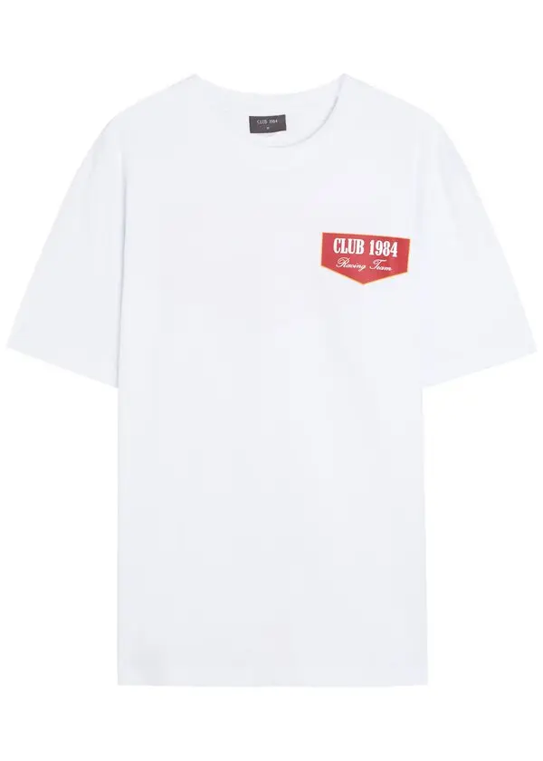CLUB 1984 Racing Printed Cotton T-shirt - White