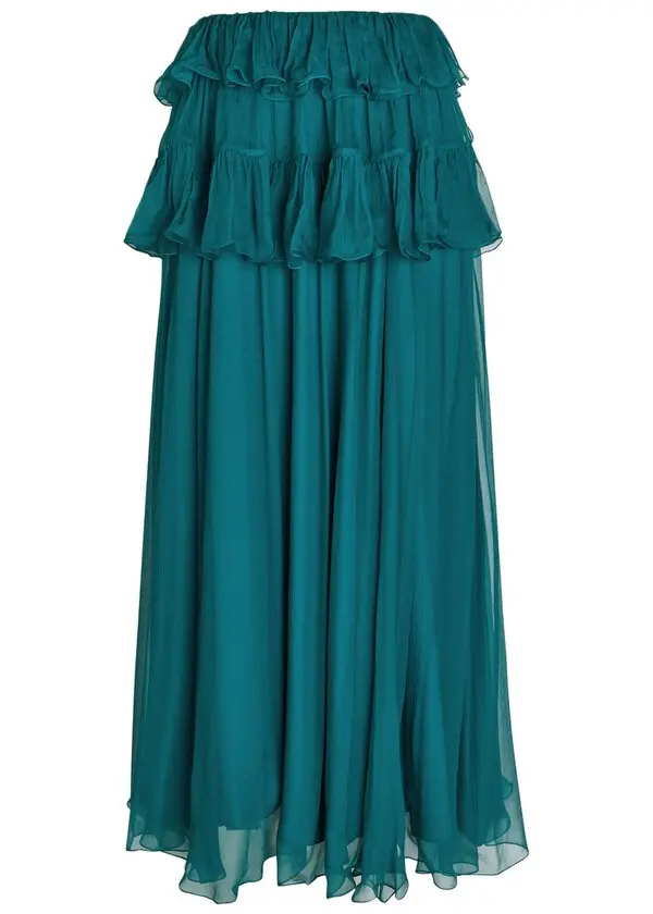 Chloé Silk Chiffon Maxi Skirt