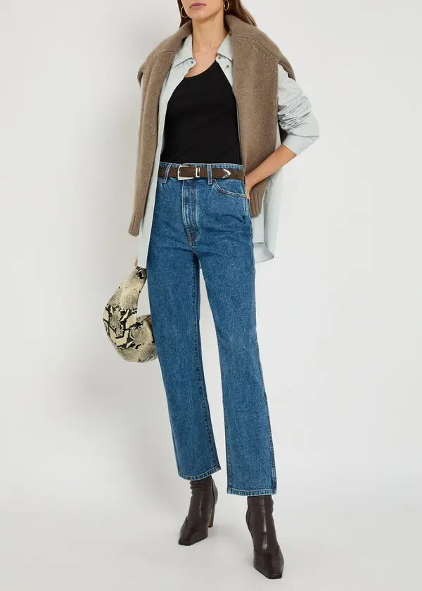 Khaite High-rise Slim Straight-leg Jeans